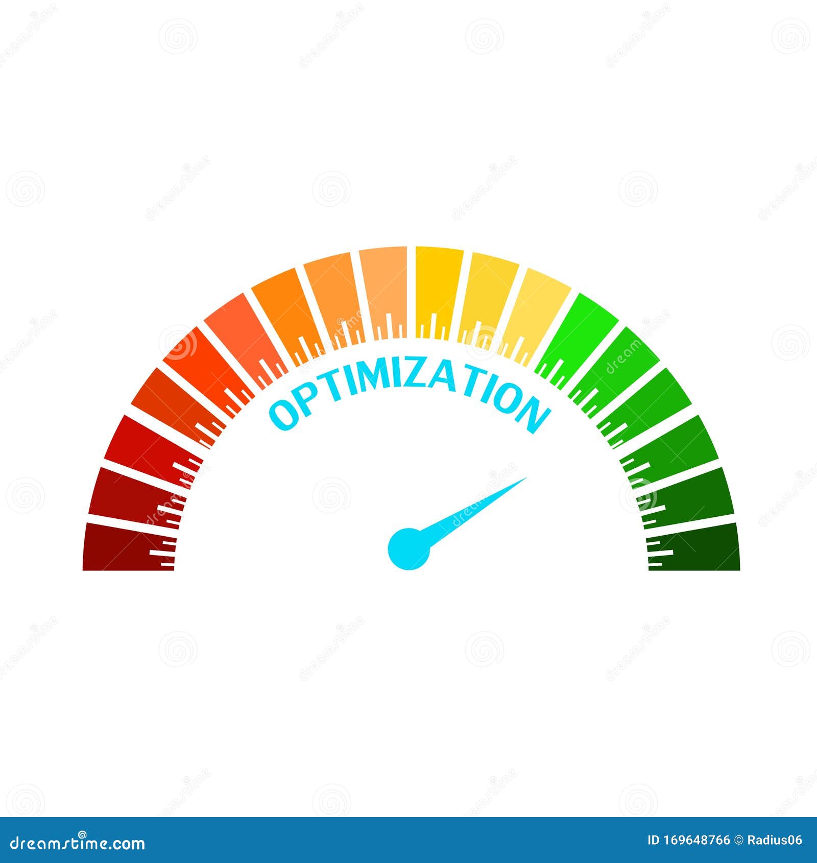 Optimization Level Conceptual Meter Stock Vector - Illustration of ...