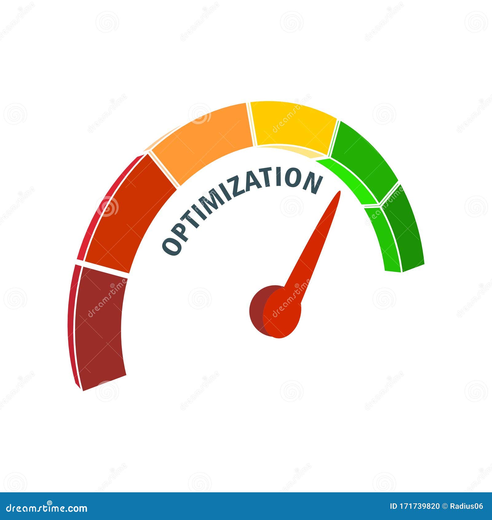 Optimization Level Conceptual Meter Stock Vector - Illustration of ...