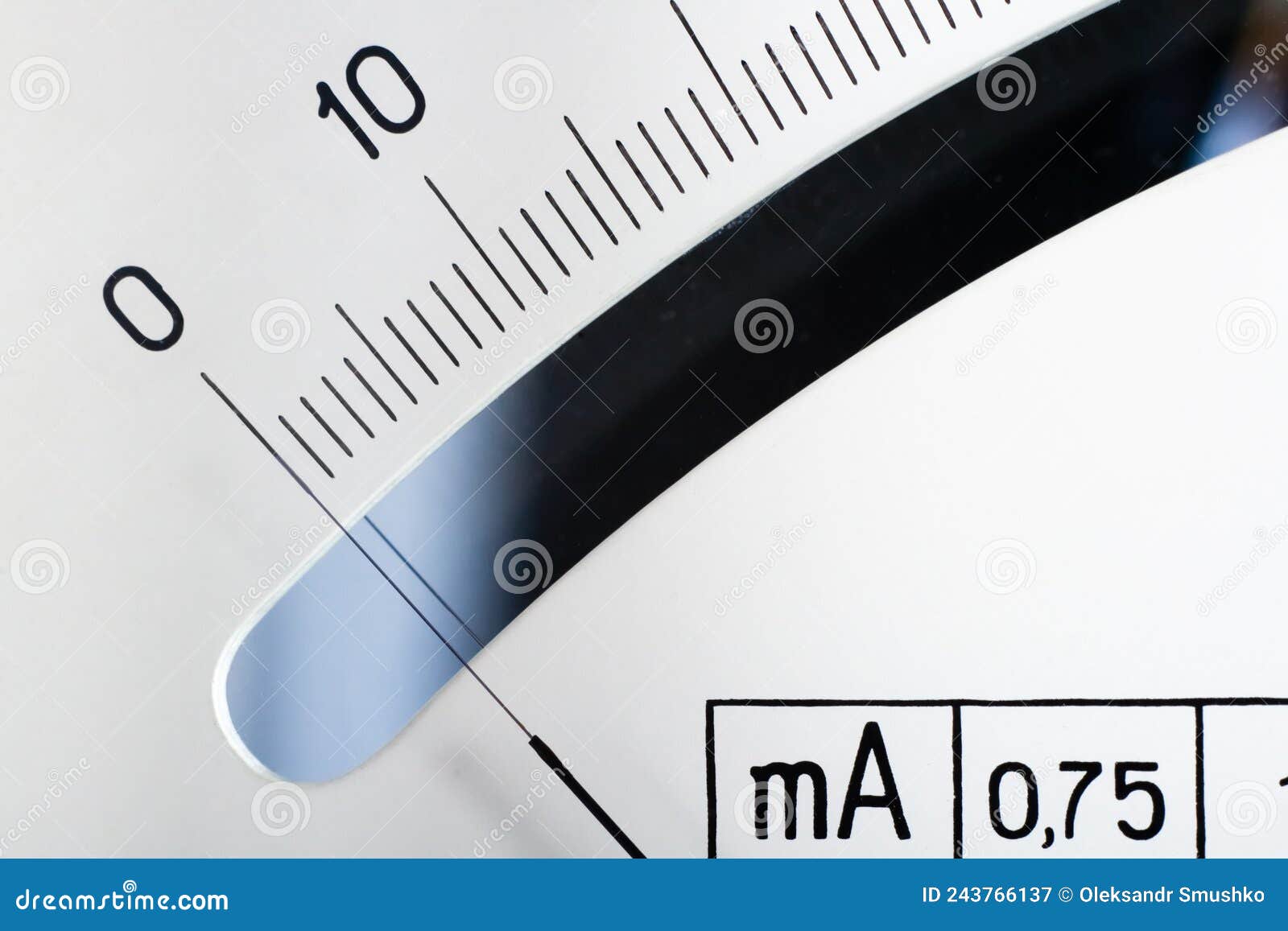 Scale with an Arrow on a White Background. Device for Measuring the ...