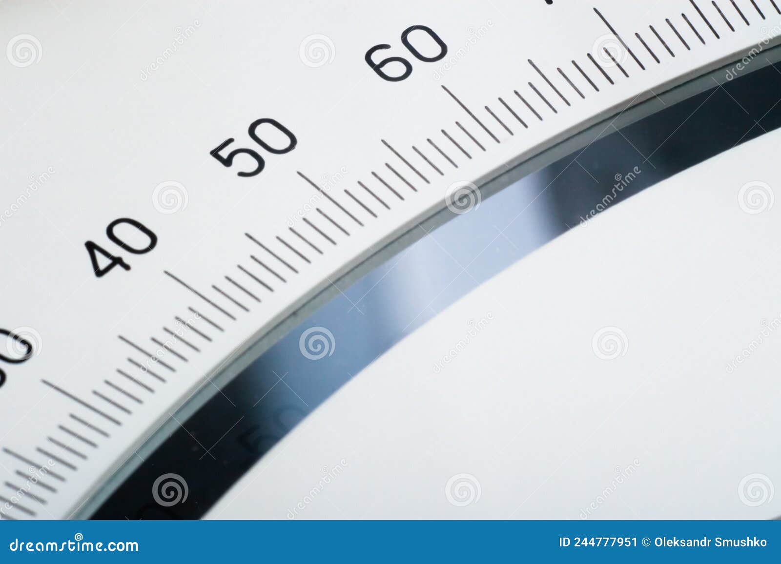 Scale with an Arrow on a White Background. Device for Measuring the ...