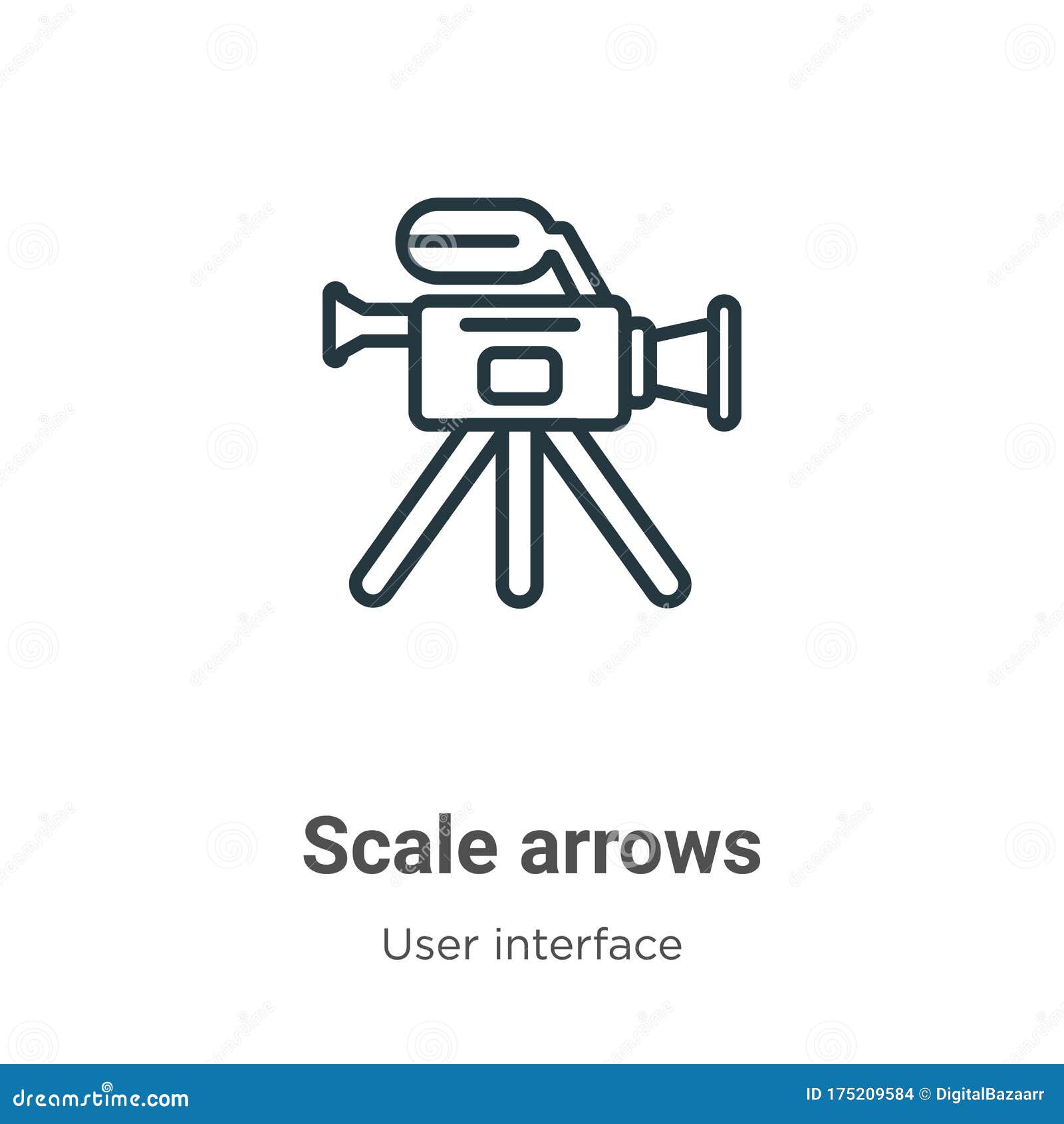 Scale Arrows Line Icons. Reduce And Increase Symbols For UI Buttons And ...
