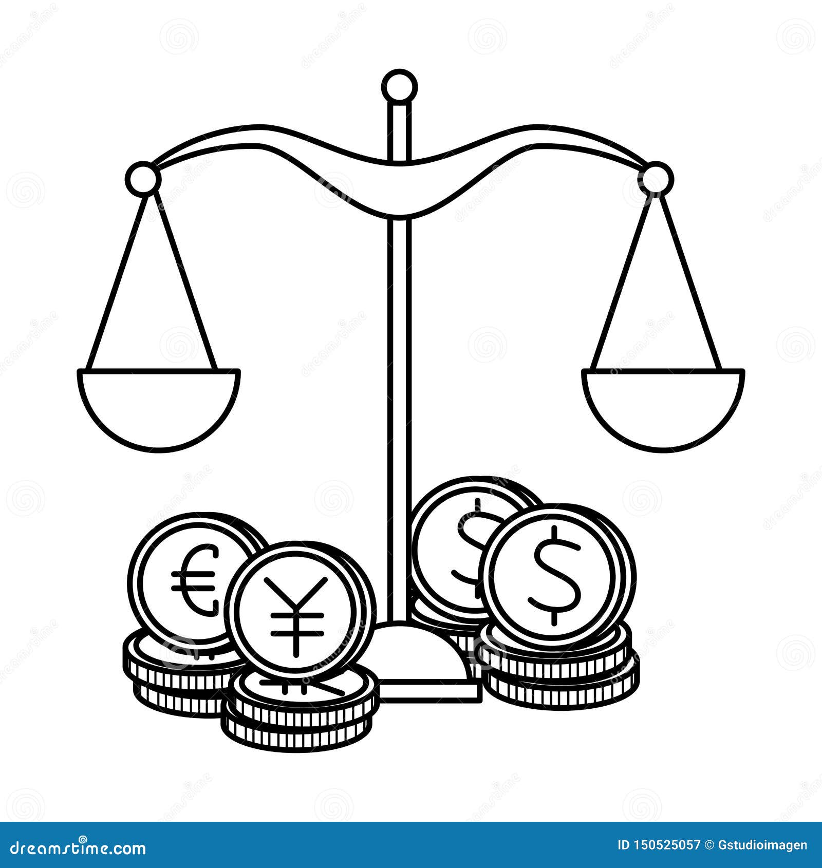 Scale Balance Equality Icon Vector Illustrator Stock Illustration ...