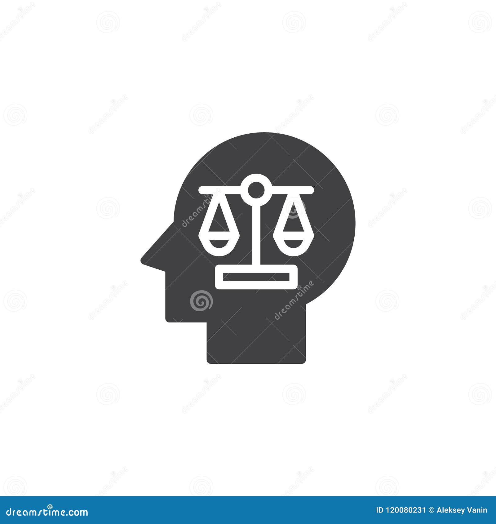 Scale Balance in Human Head Vector Icon Stock Vector - Illustration of ...