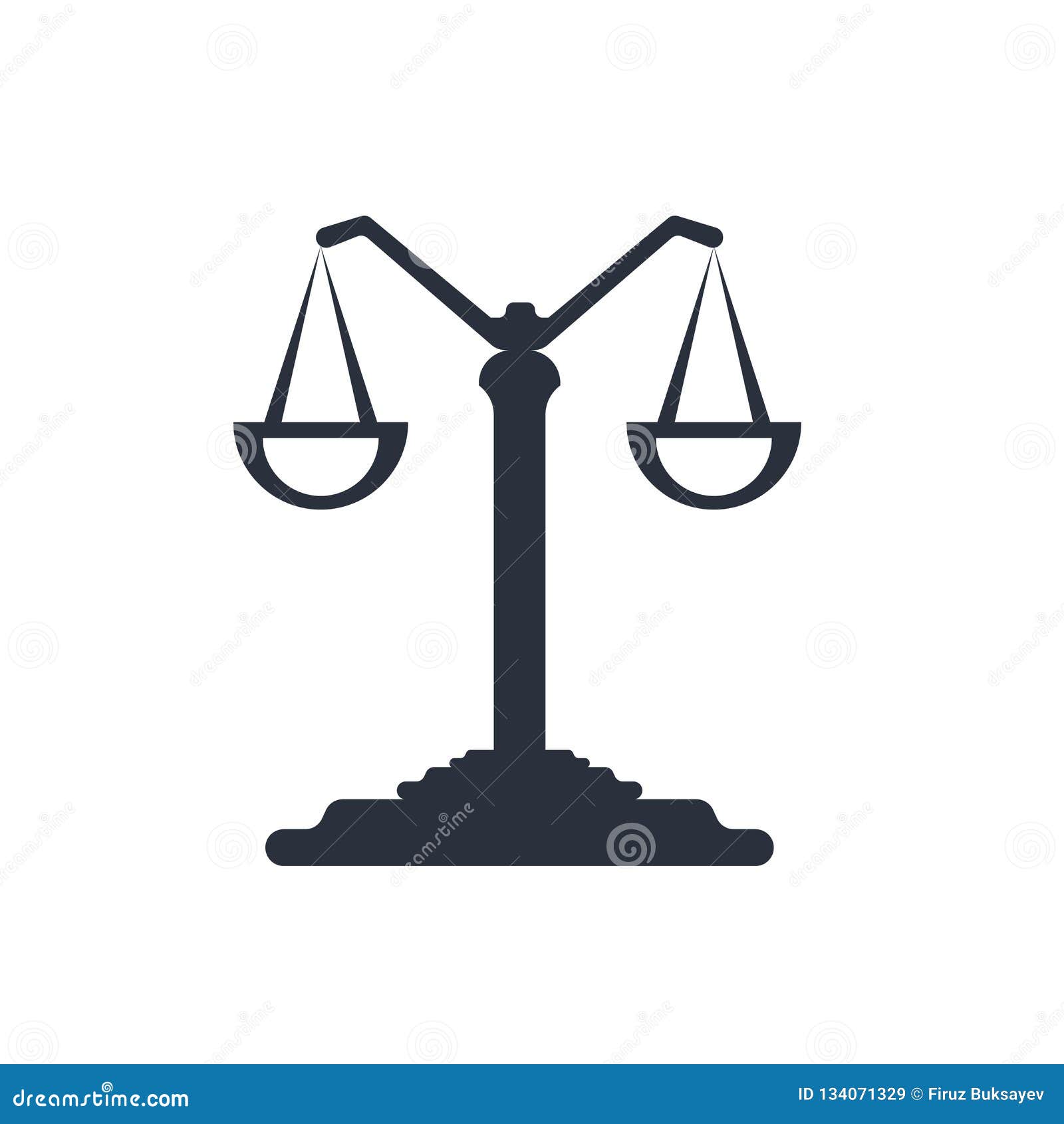 Scale Balanced Tool Icon Vector Sign and Symbol Isolated on White ...