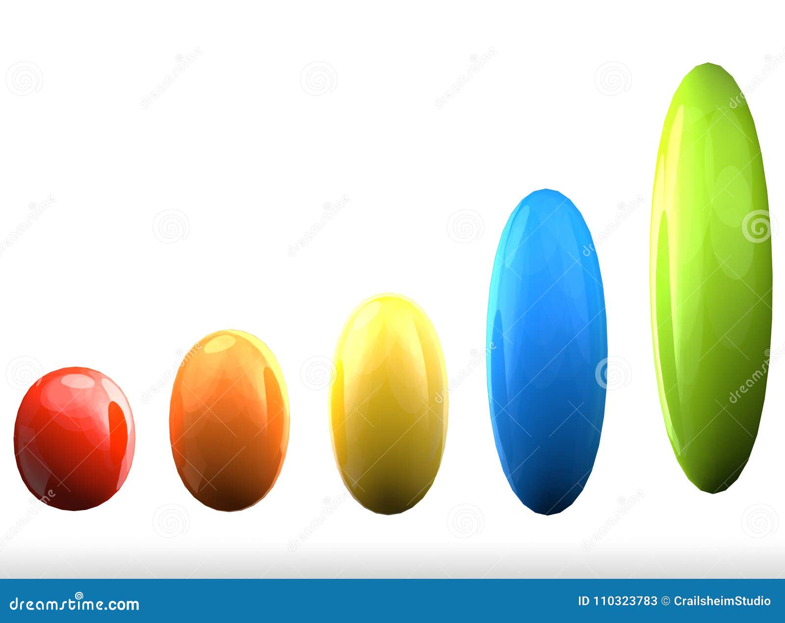 Scale Bar Chart 3d Rendering Isolated Stock Illustration - Illustration ...