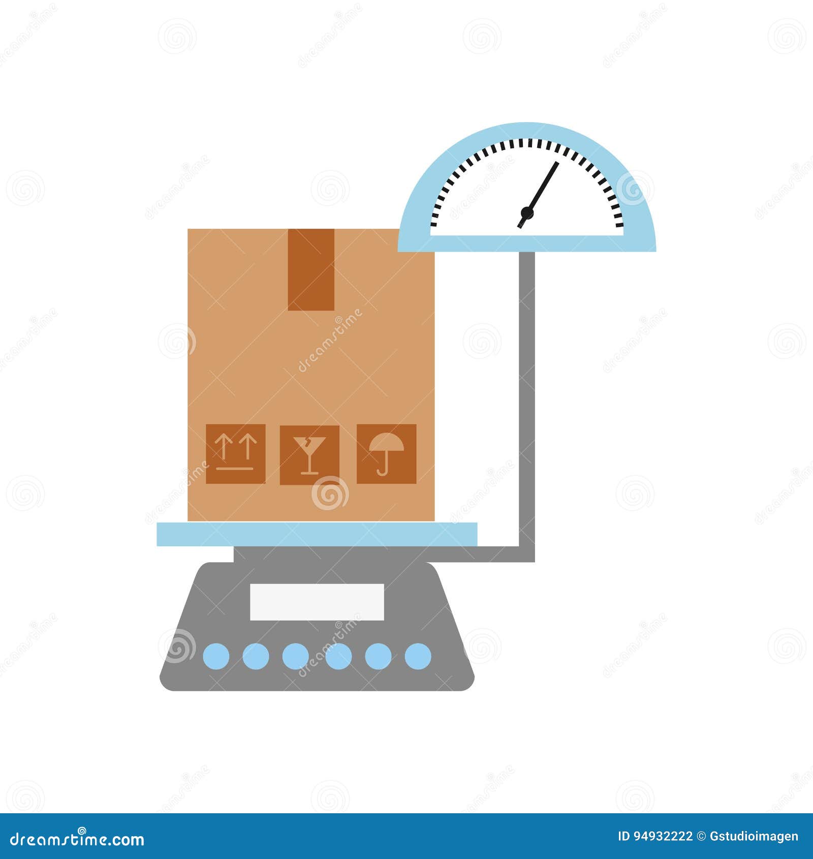 Scale with Box Carton Delivery Icon Stock Vector - Illustration of ...