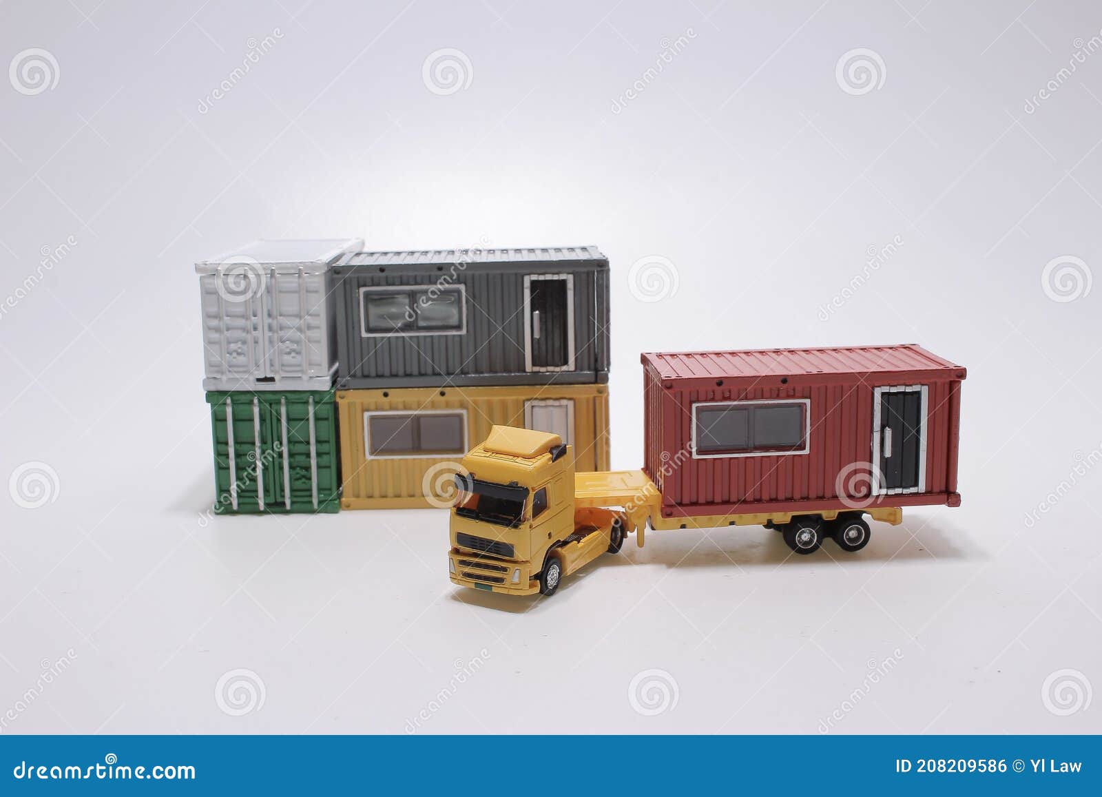 A Scale of Cargo with Lorry, Moving and Logistics Theme Stock Photo ...