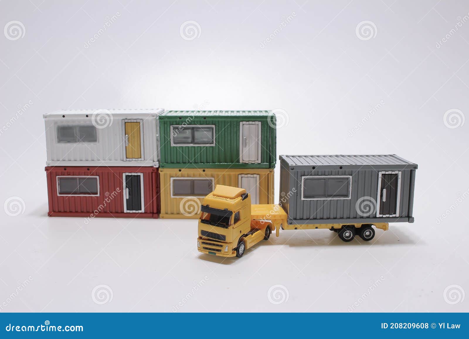 A Scale of Cargo with Lorry, Moving and Logistics Theme Stock Photo ...
