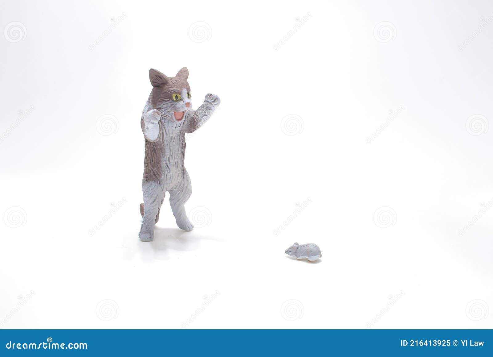 A Scale of Cat Scared of Rat on Board Stock Image - Image of funny ...