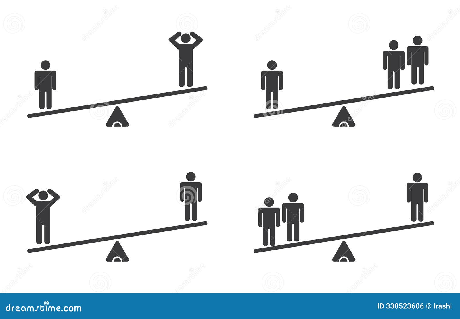 Scale compare people stock vector. Illustration of hand - 330523606