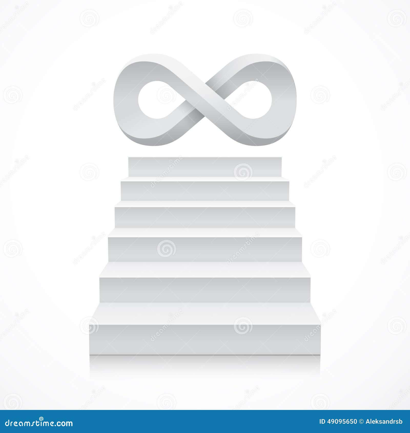 Scale Con Il Simbolo Di Infinito Sulla Cima Illustrazione Vettoriale ...