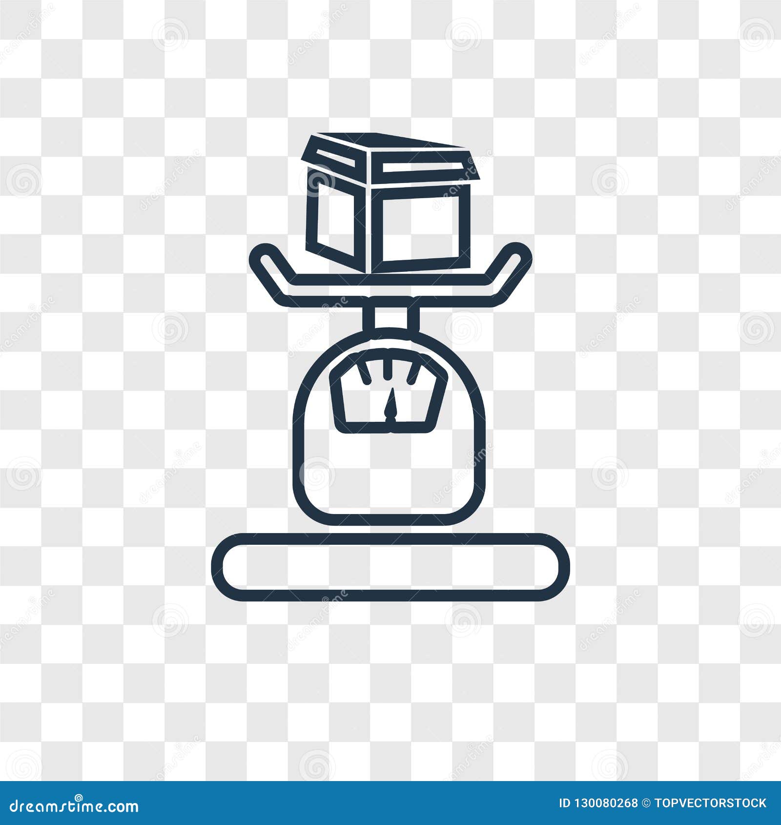 Scale Concept Vector Linear Icon Isolated on Transparent Background ...