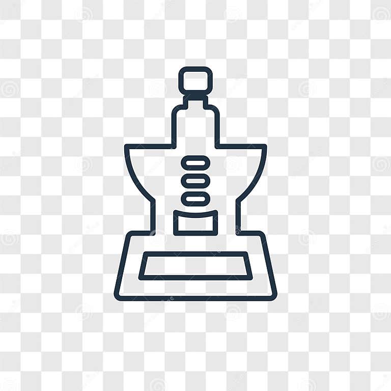 Scale Concept Vector Linear Icon Isolated on Transparent Background ...