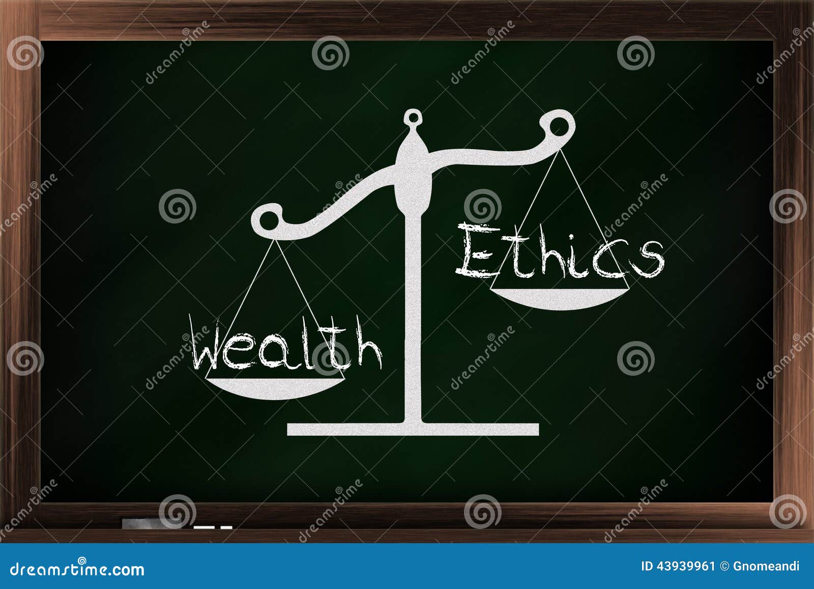 Scale Of Ethics And Wealth Stock Illustration - Image: 43939961