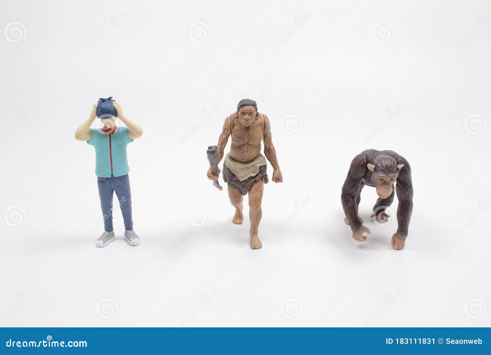 A Scale of Figure of Human Evolution Stock Image - Image of phone ...