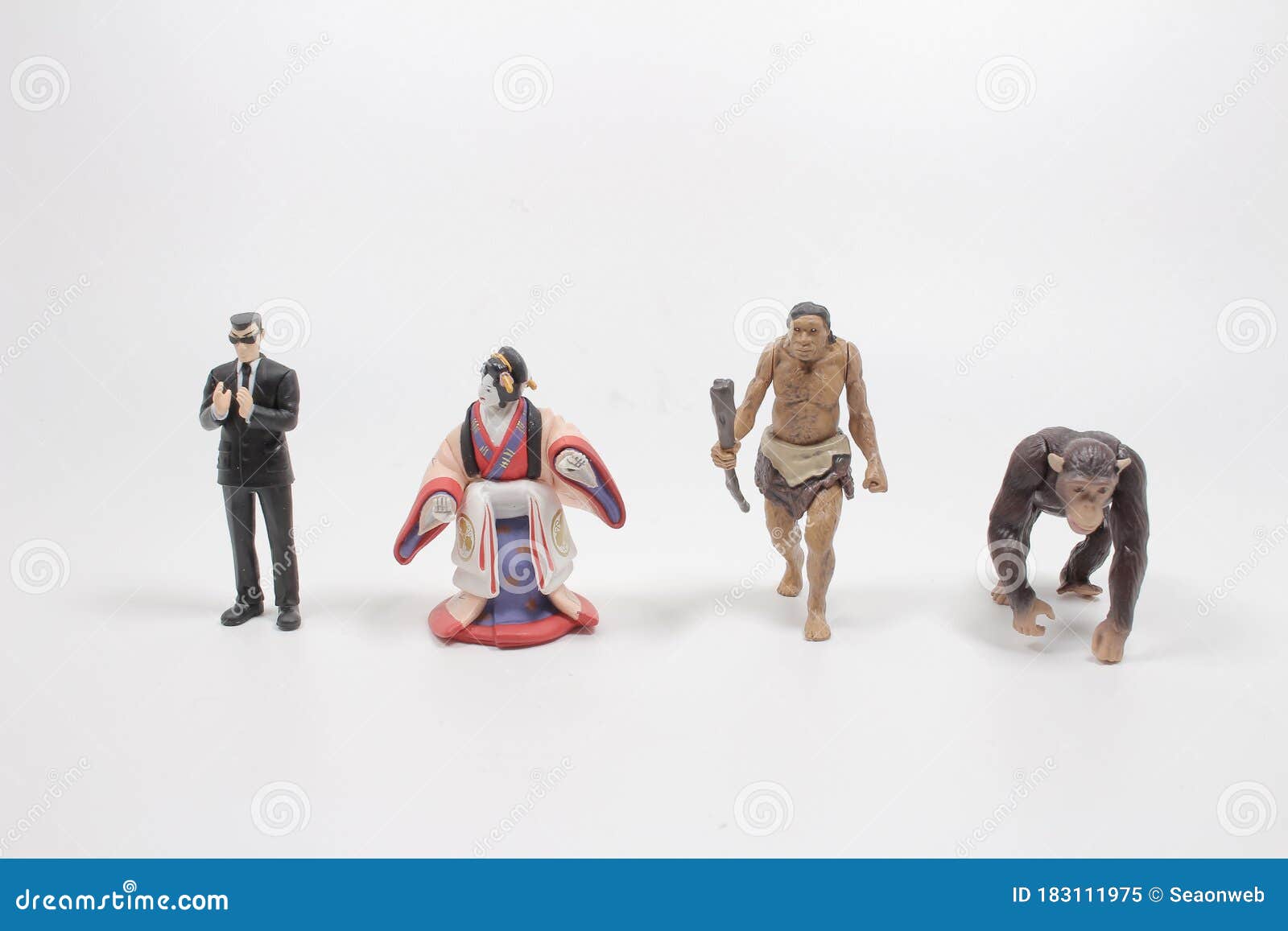A Scale of Figure of Human Evolution Stock Image - Image of human ...