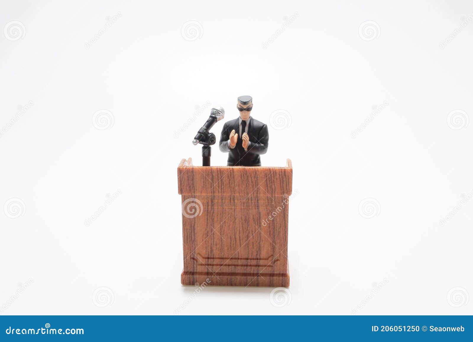 A Scale of Figure Man at Testifying with Desk Stock Photo - Image of ...