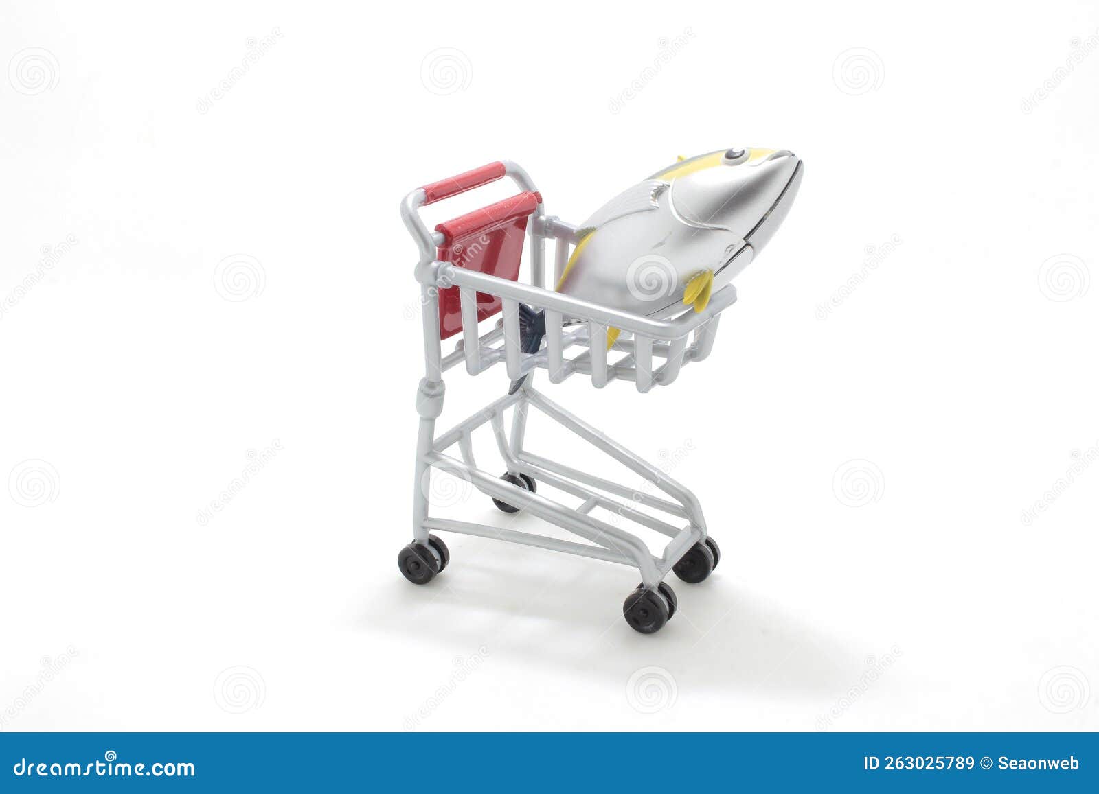 The Scale of the Fish in the Shopping Cart Stock Image - Image of waste ...