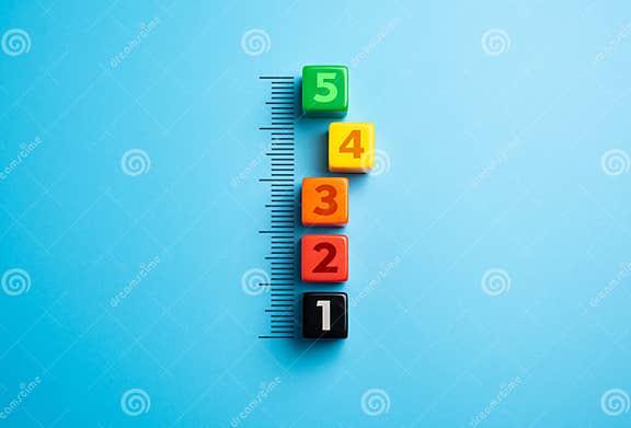 A Scale of Five Levels. Five Steps. Stages of Readiness Stock Photo ...