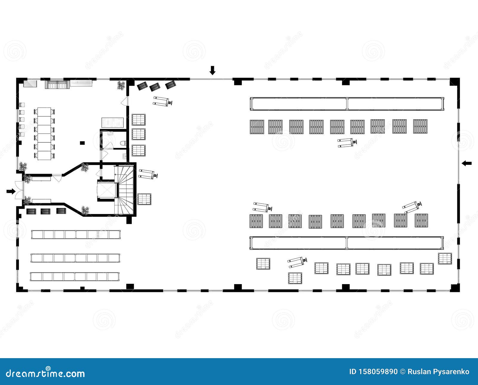 Scale Floorplan Illustration. Floor Plan. Ffloorplanner Stock ...