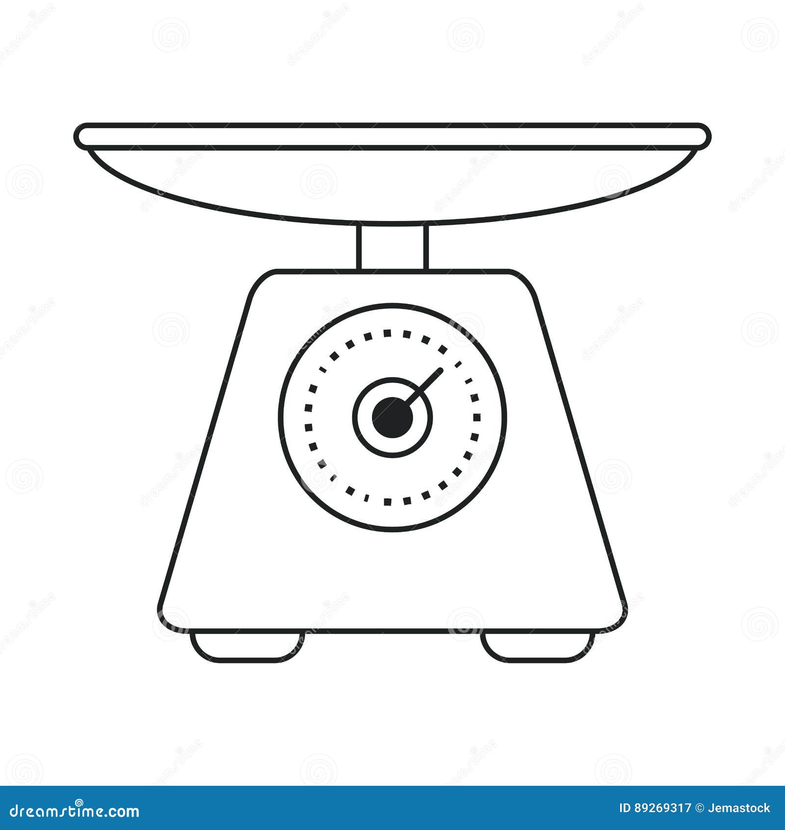 Scale Food Tool Healthy Outline Stock Illustration - Illustration of ...