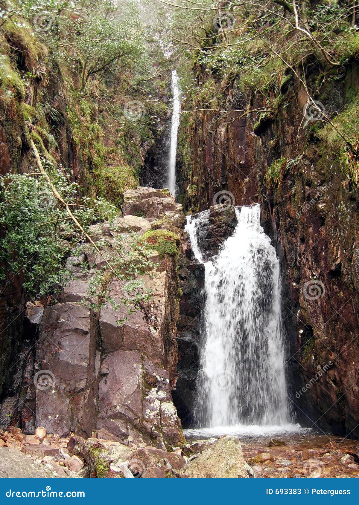 Scale Force Waterfall stock image. Image of falls, stream - 693383