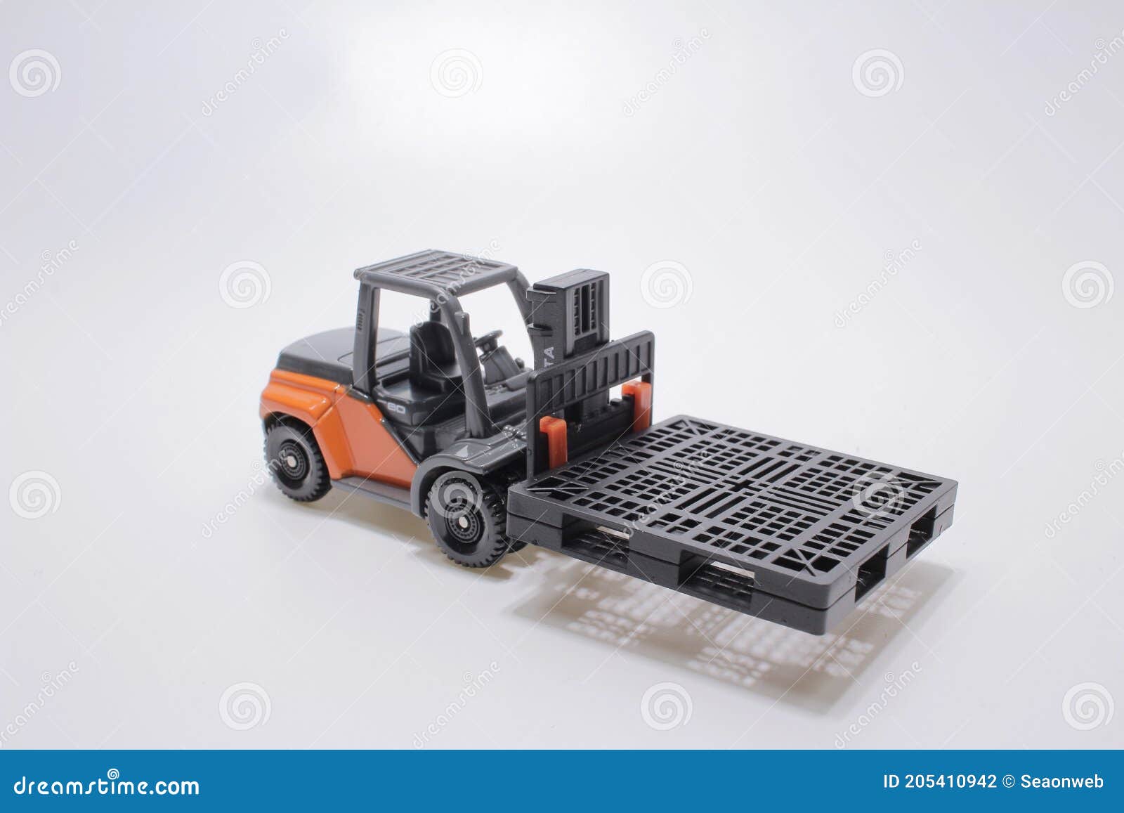 A Scale of Forklift Truck Isolated on Board Stock Photo - Image of ...