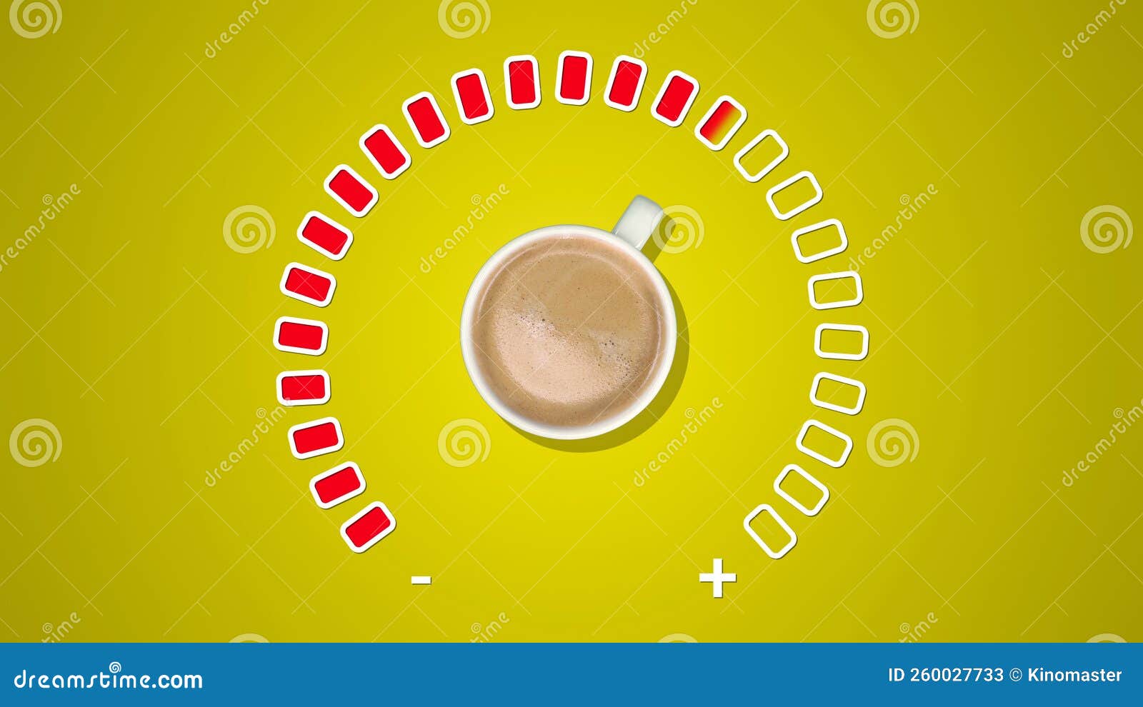 Scale of Fuel Indicator, Showing Fuel Level and Cup Coffee with Foam at ...