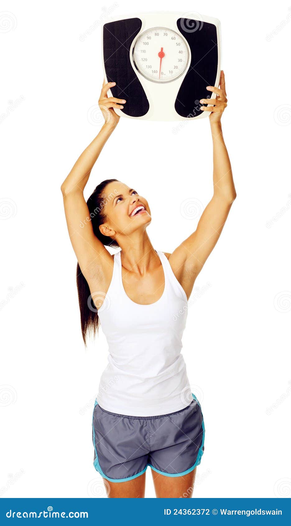 Scale happy woman stock photo. Image of happy, beautiful - 24362372