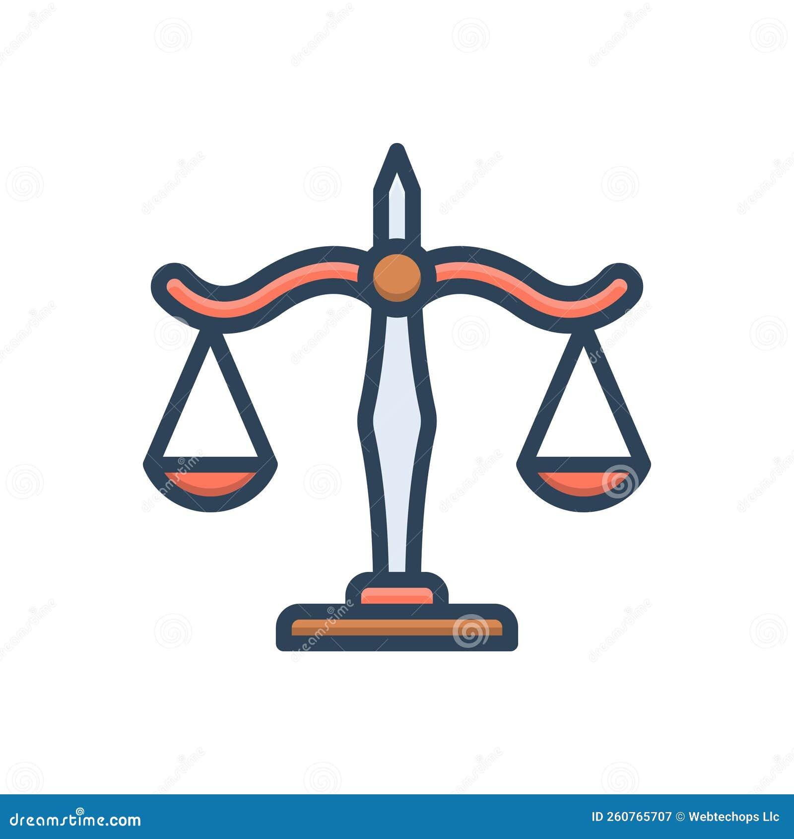 Color Illustration Icon for Scale, Balance and Justice Stock ...
