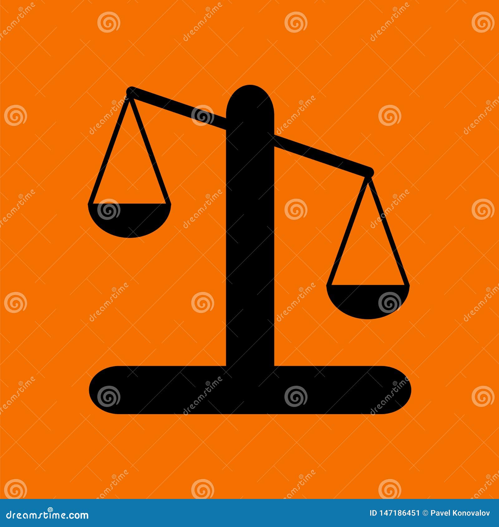 Scale Icon stock vector. Illustration of convicted, justice - 147186451