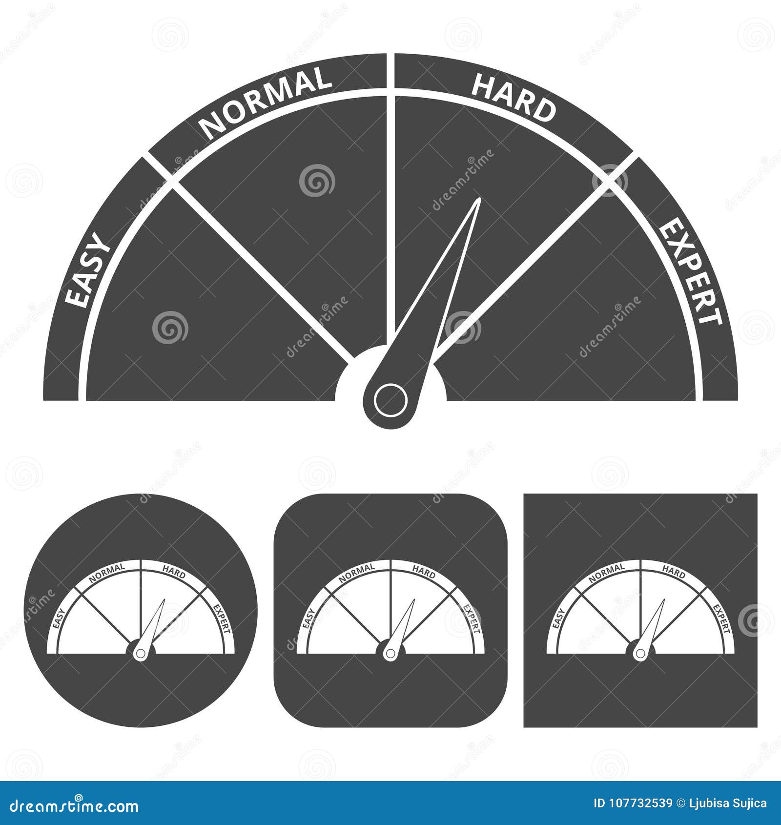 Scale Icon Hard - Vector Icons Set Stock Vector - Illustration of black ...