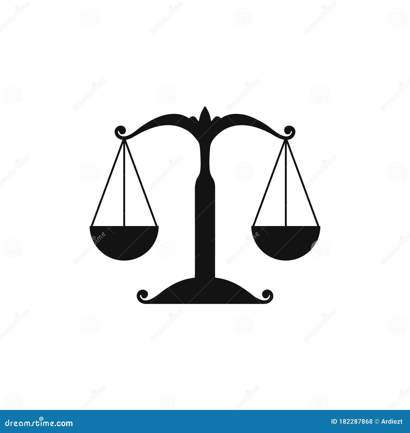 Scale Icon, Law Firm Logo Template. Simple Flat Vector Stock Vector ...