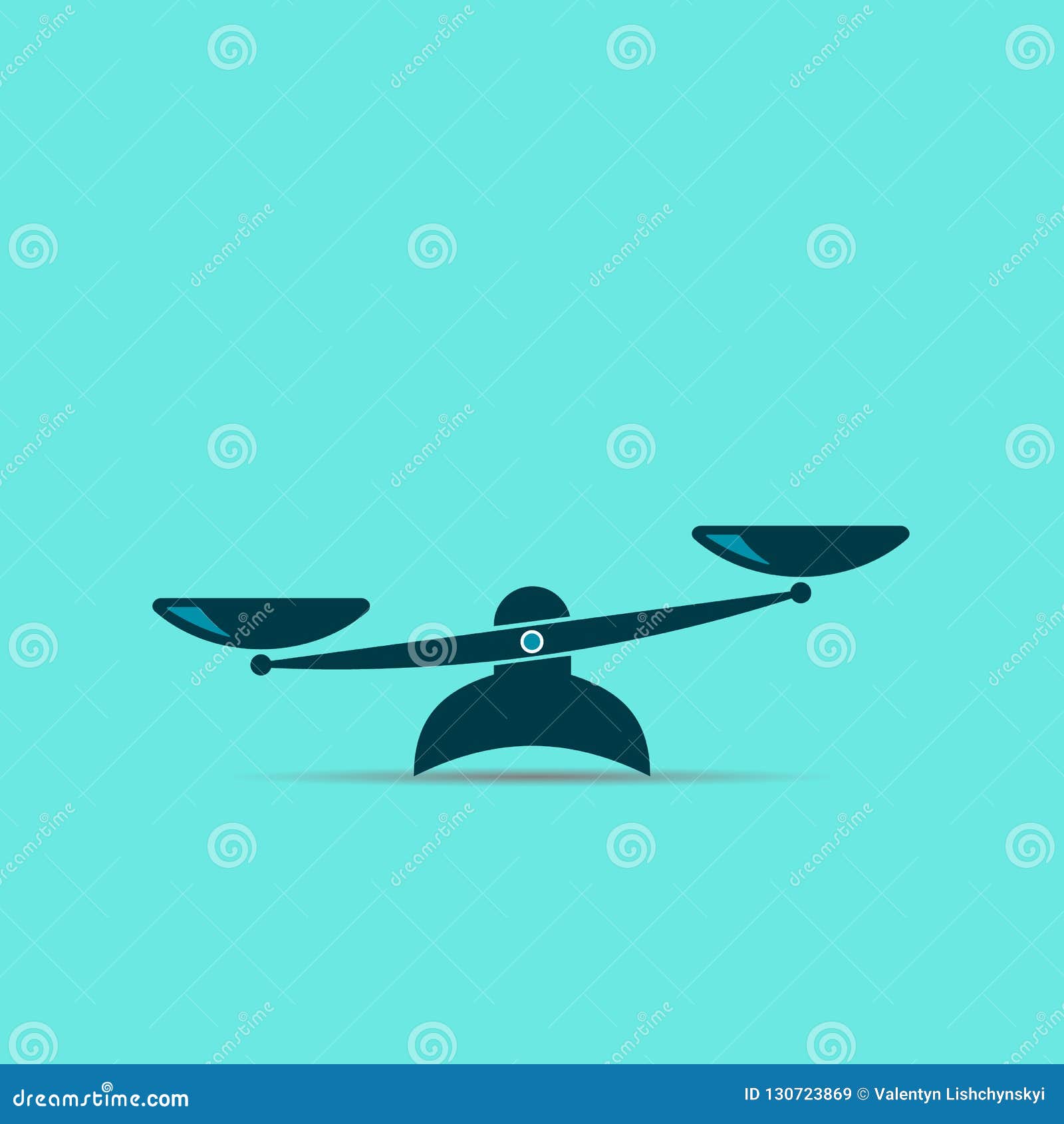 Scale Icon. Modern Symbol Isolated on Blue. Vector Illustration Stock ...