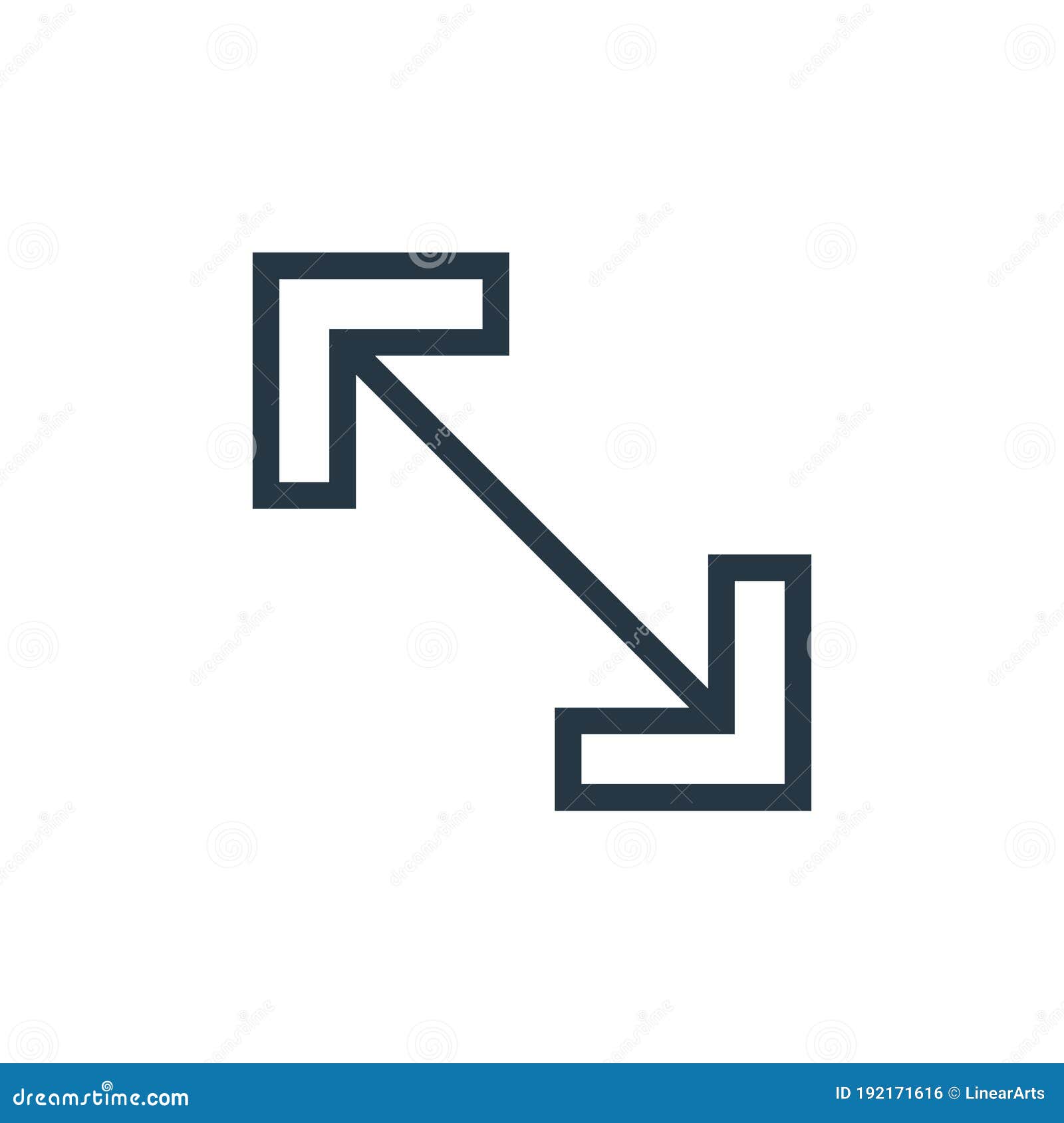 Scale Icon Vector from Arrows Concept. Thin Line Illustration of Scale ...