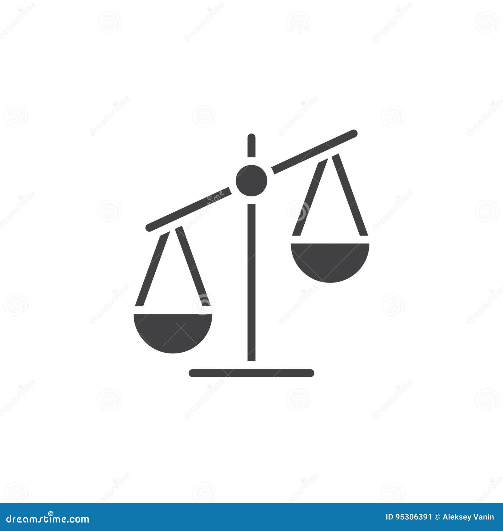 Scale Icon Vector, Libra Solid Logo, Pictogram Isolated on White Stock ...