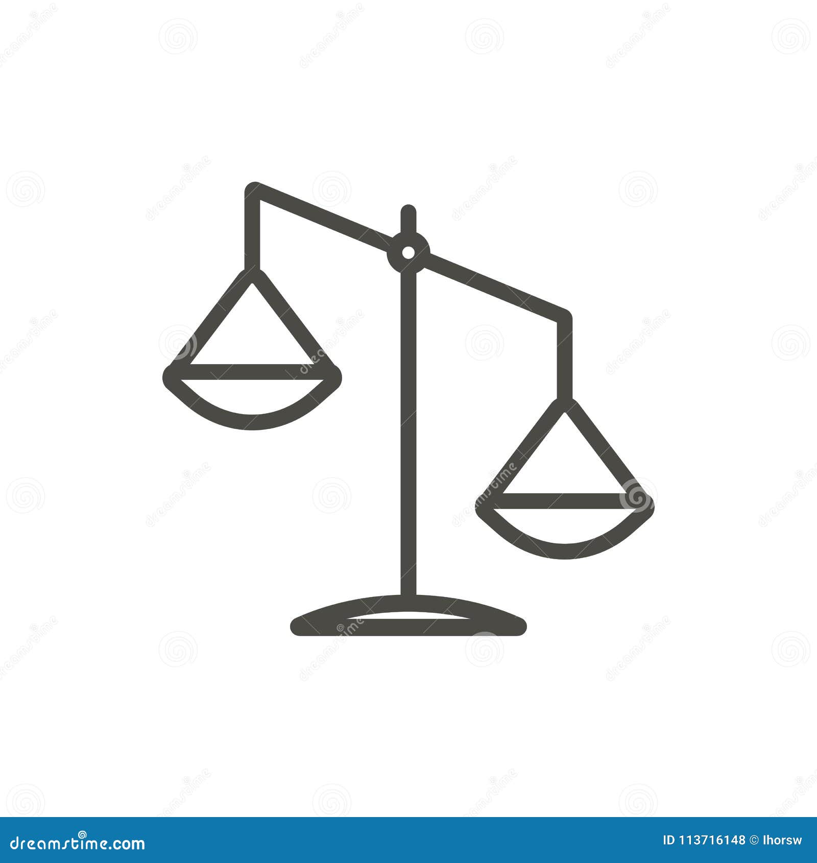Scale Icon Vector. Line Balence Scale Symbol. | CartoonDealer.com ...