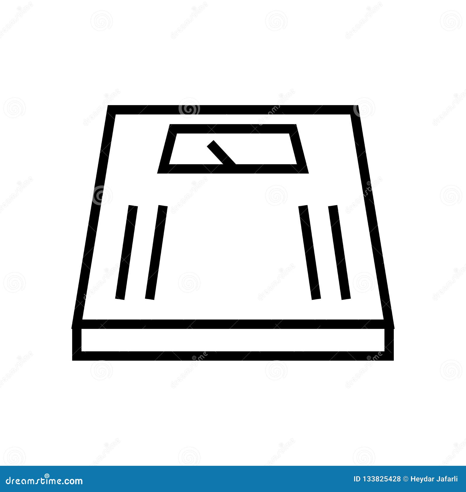 Scale Icon Vector Sign and Symbol Isolated on White Background, Scale ...