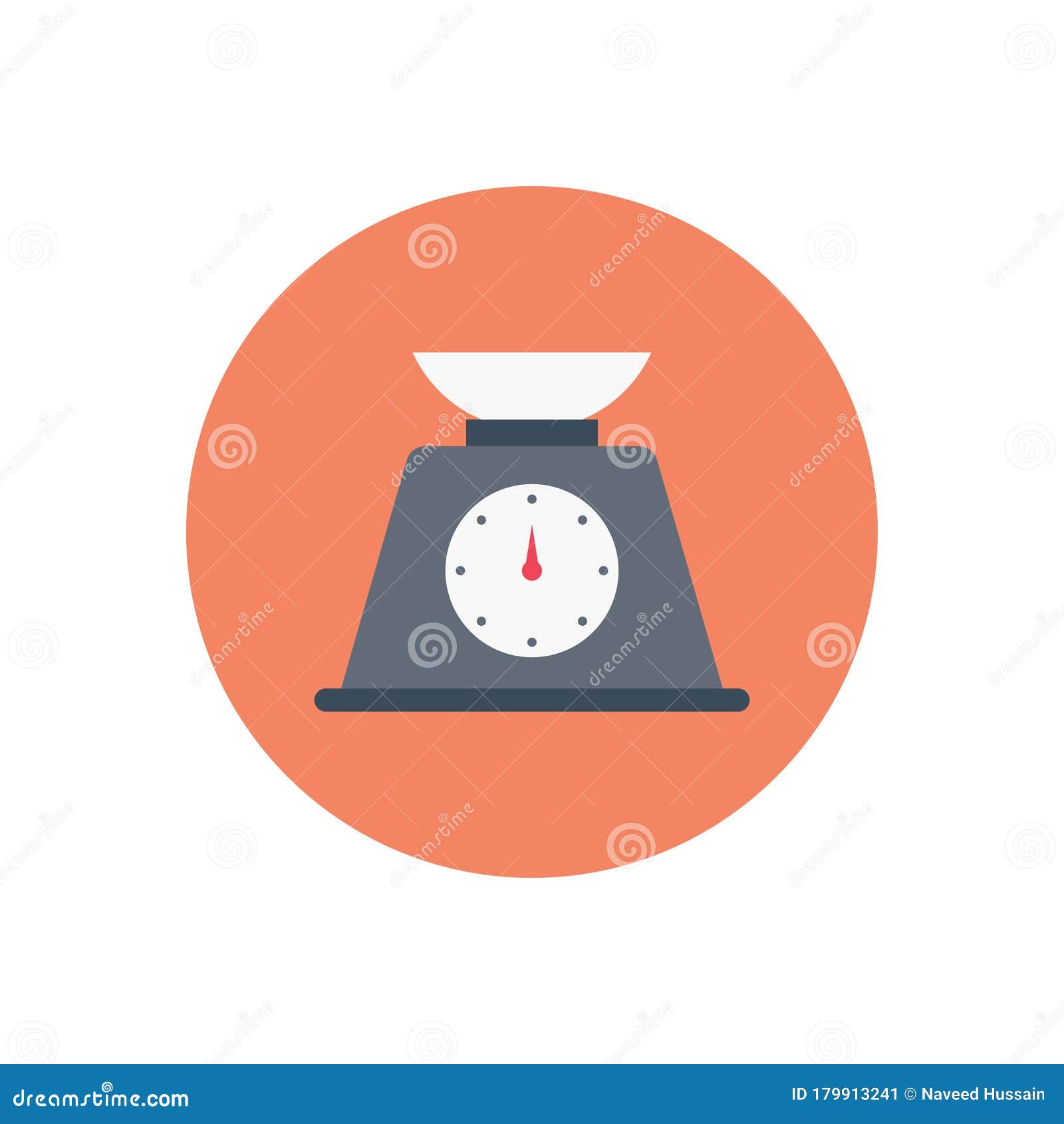 Scale Vector Flat Color Icon Stock Vector - Illustration of device ...