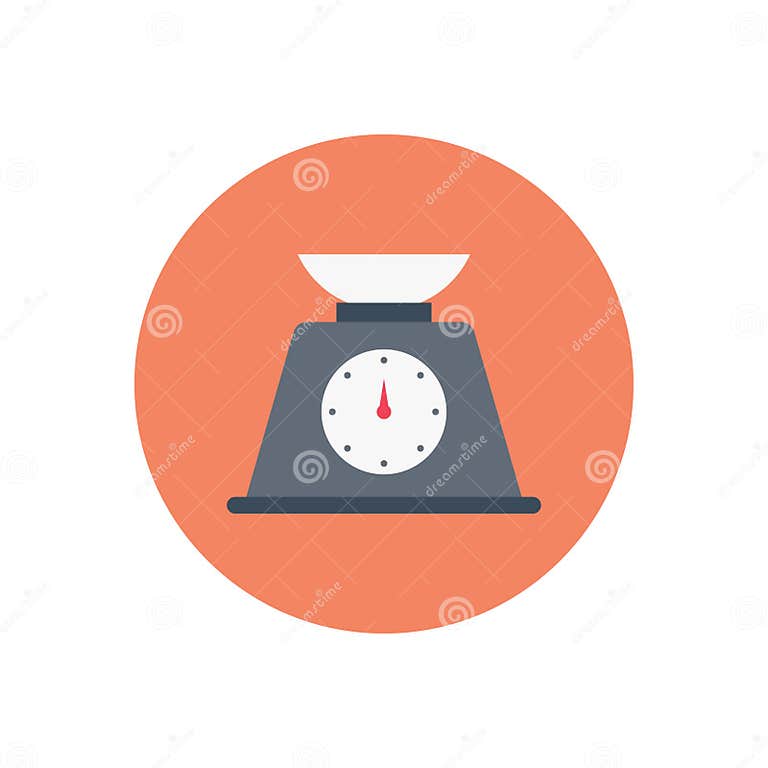 Scale Vector Flat Color Icon Stock Vector - Illustration of device ...