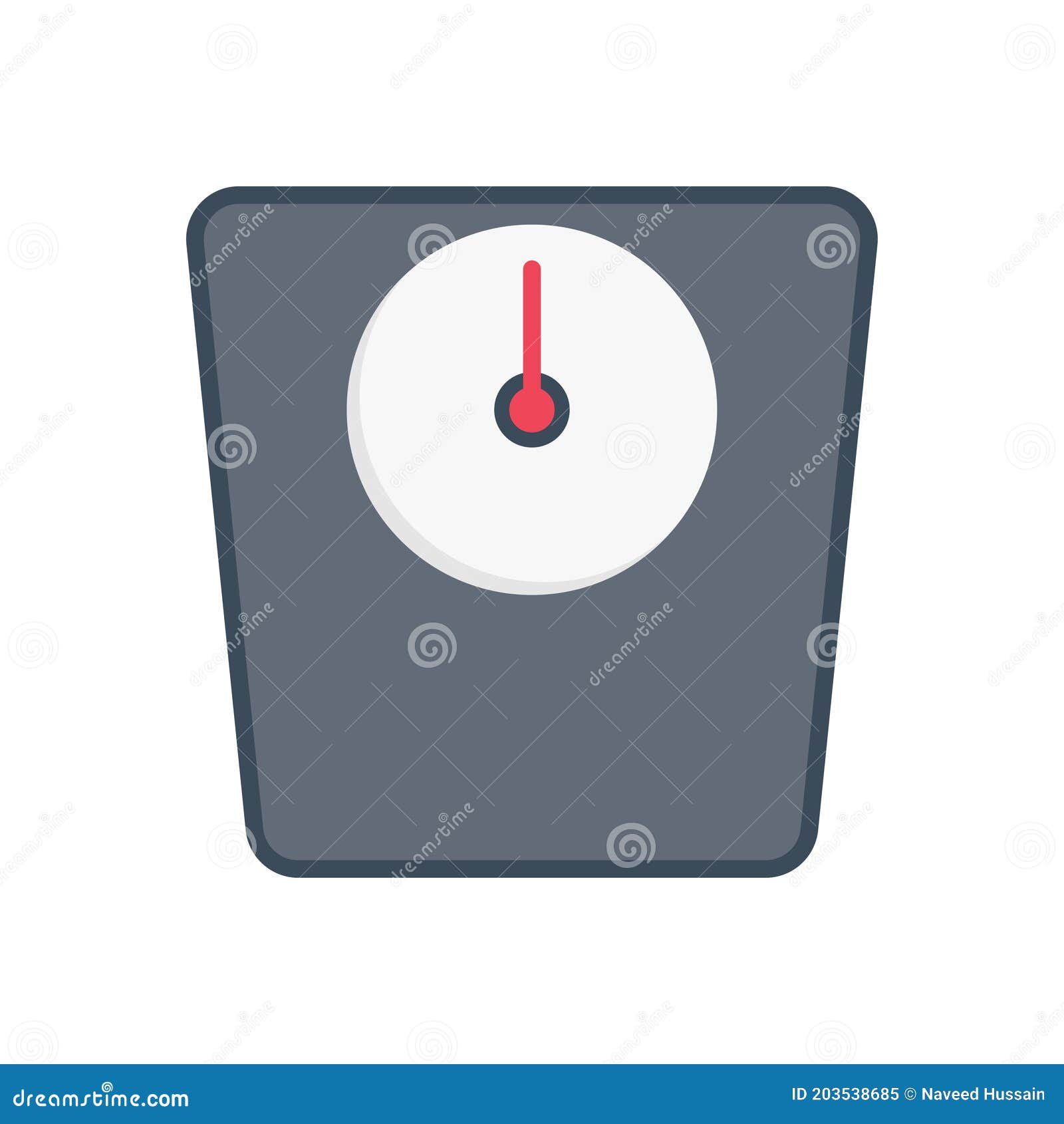 Scale Vector Flat Color Icon Stock Vector - Illustration of healthy ...