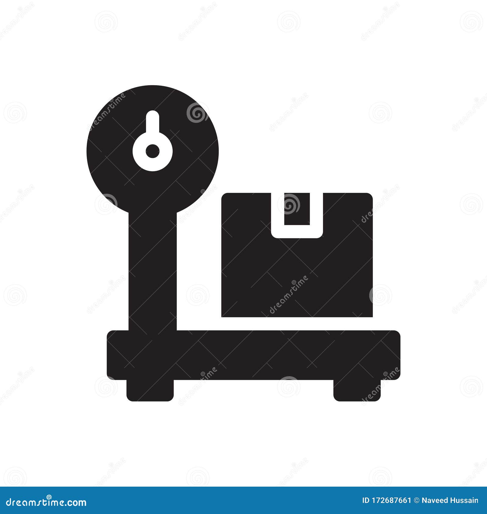 Scale Vector Glyph Flat Icon Stock Vector - Illustration of delivery ...