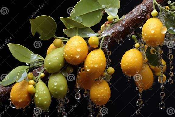 Scale Insects on a Citrus Tree Branch Stock Photo - Image of harmful ...