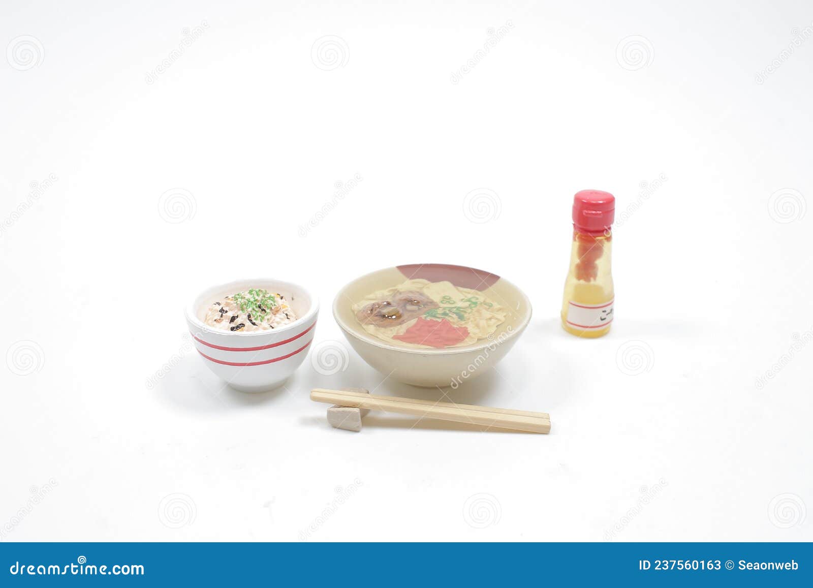 Scale of Japanese Food Model, Japanese Set Meal Stock Image - Image of ...