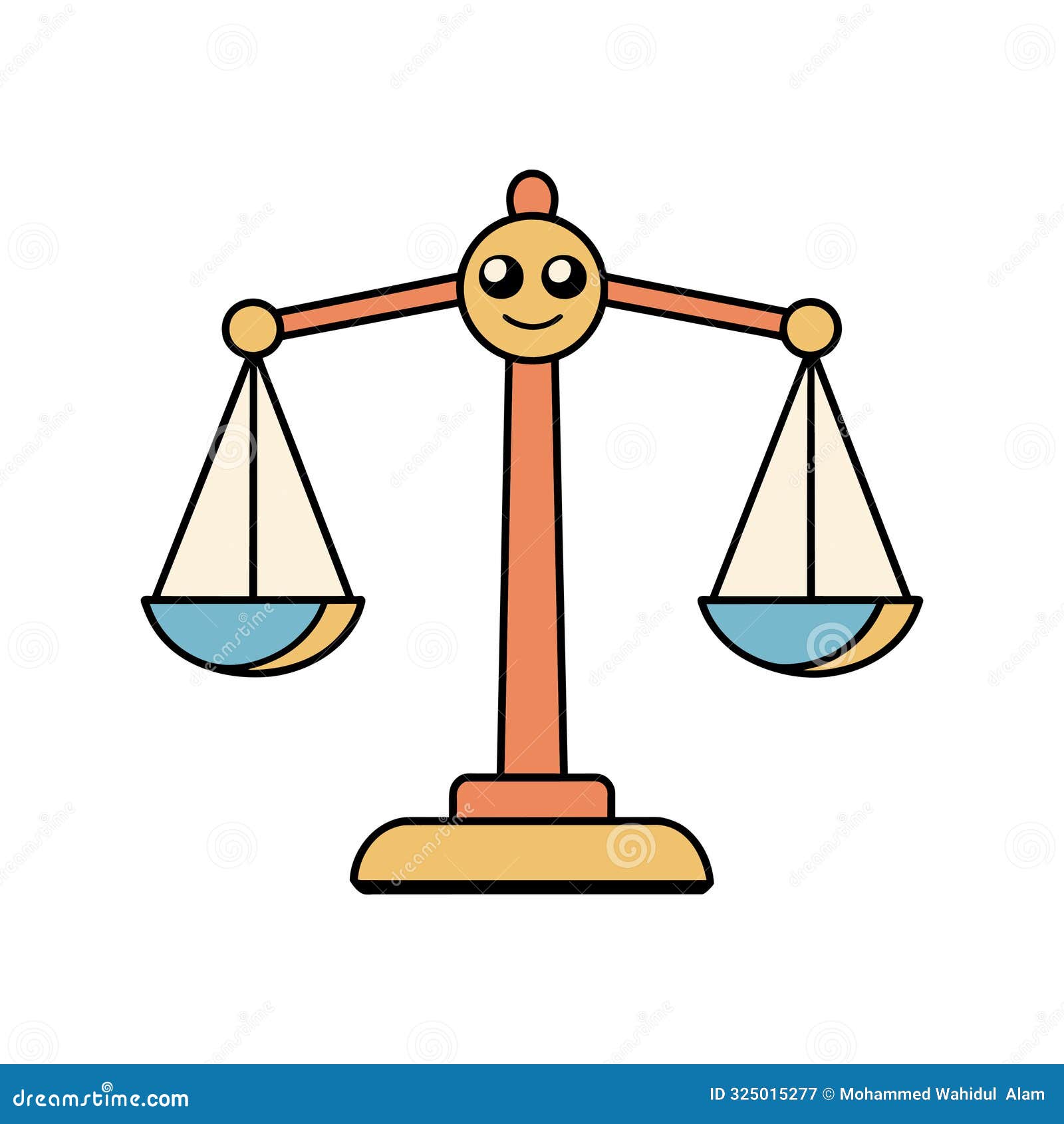 Scale of Judgment Vector Illustration Stock Illustration - Illustration ...