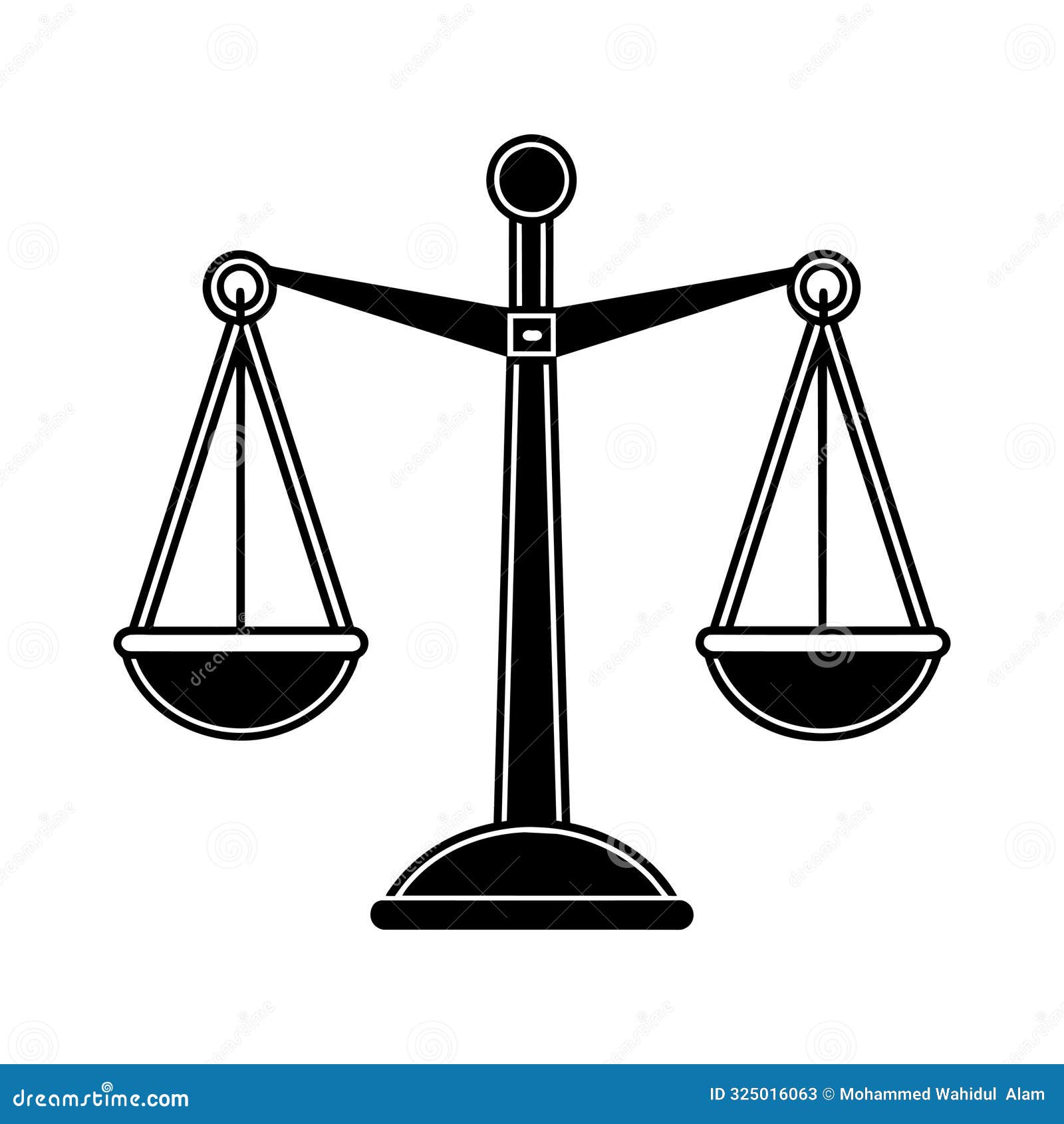 Scale of Judgment Vector Illustration Stock Illustration - Illustration ...