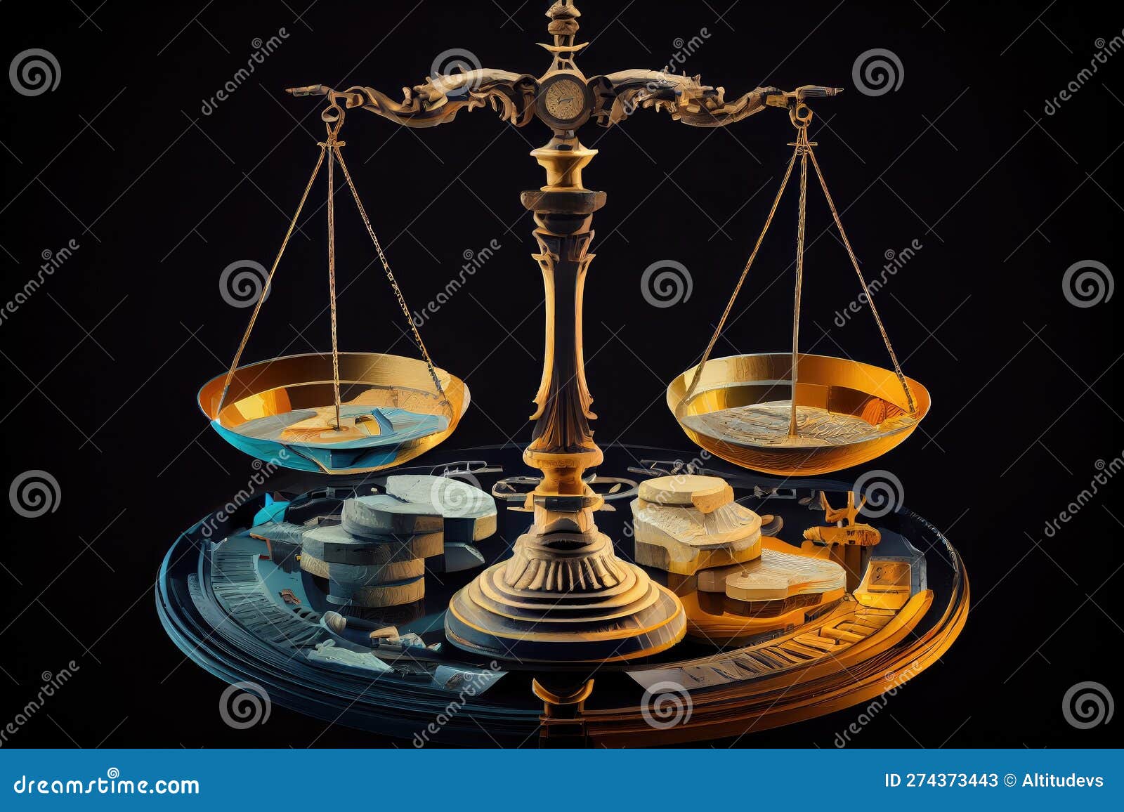 Unfairness And Justice Staying In Balance - Pictured As A Metal Scale ...