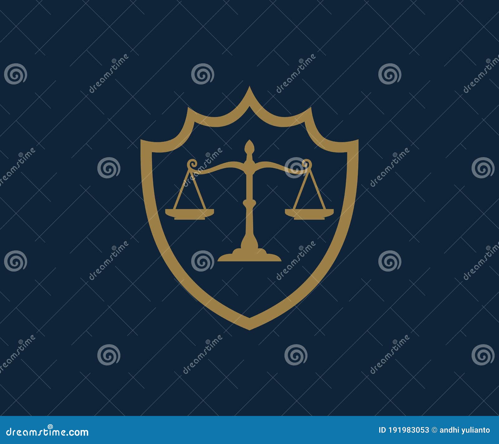 Scale Of Justice A Symbol Of Fair Equation Inside Shield For Lawyer ...