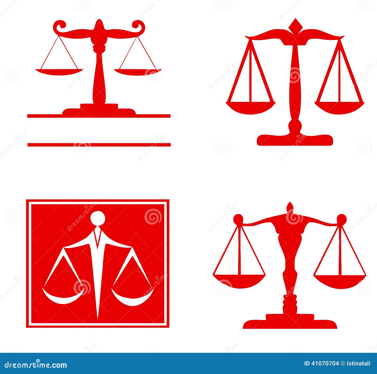 Scale of Justice Symbol - Set Stock Vector - Illustration of business ...