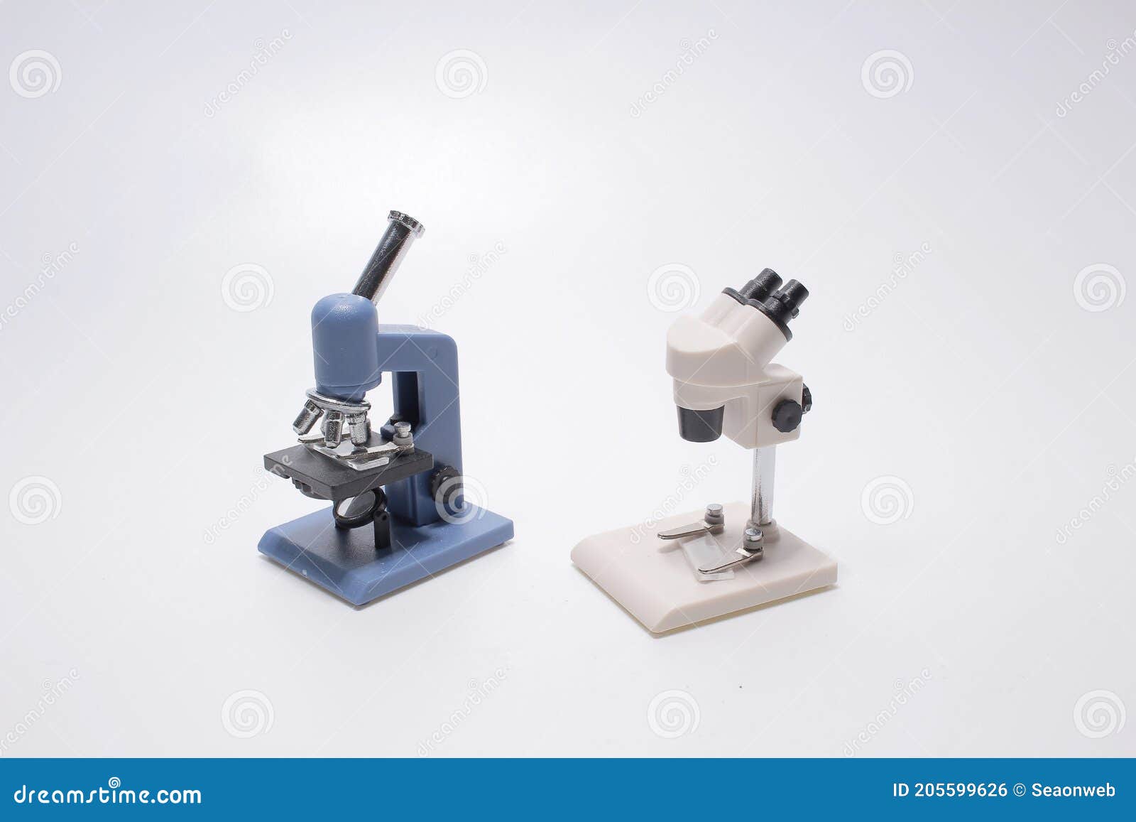 The Scale of Laboratory Microscope Isolated on White Stock Photo ...